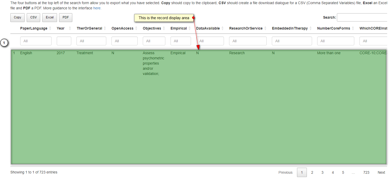 Guide to the CORE papers search interface : Clinical Outcomes in ...